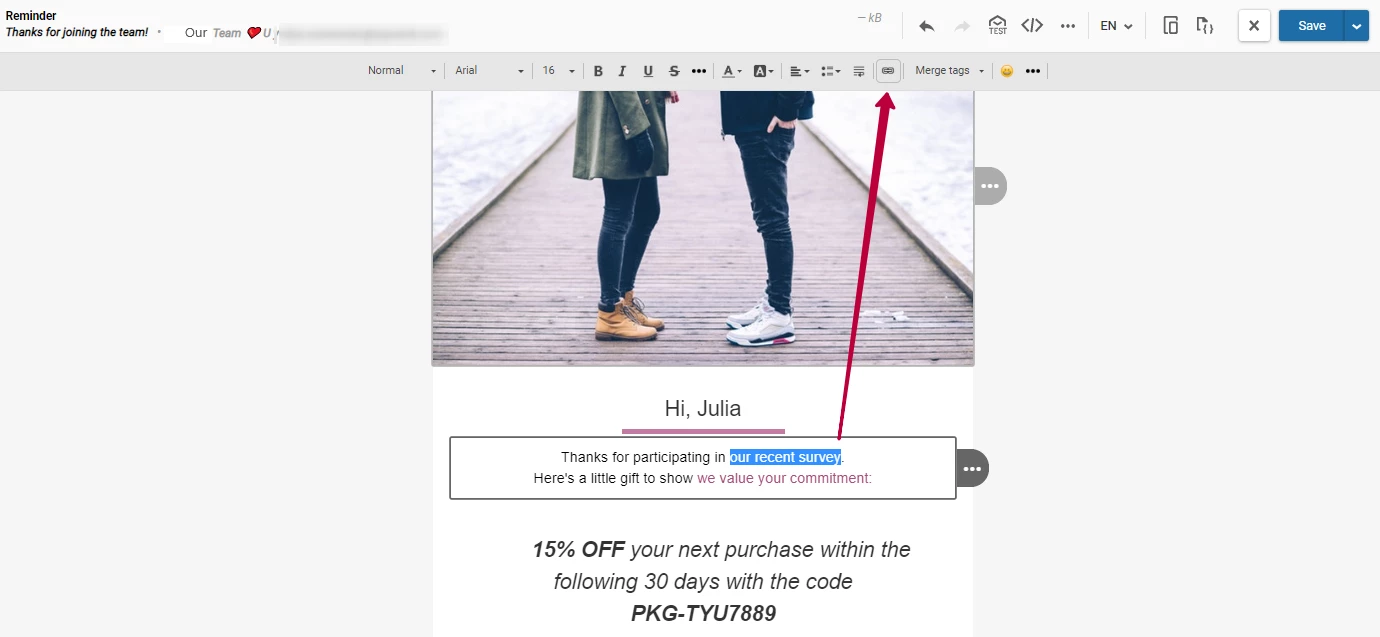 How to Add Anchor Links and Hyperlinks to Emails in a Drag-and-Drop Editor | Blog
